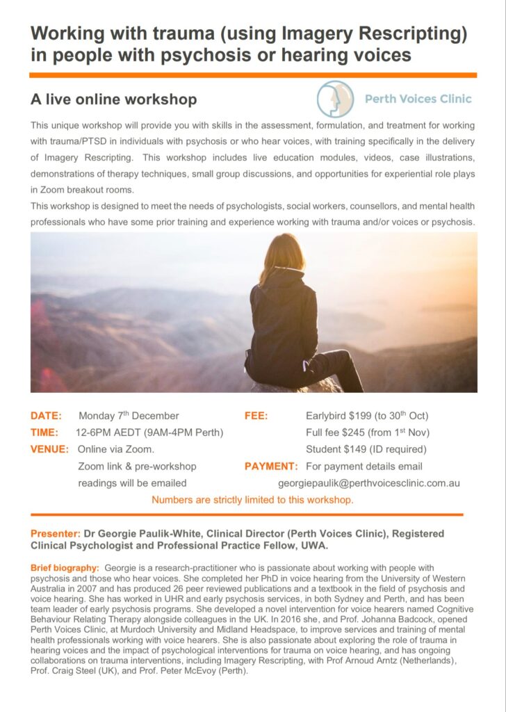 Perth Voices Clinic | A psychological treatment, teaching and research ...